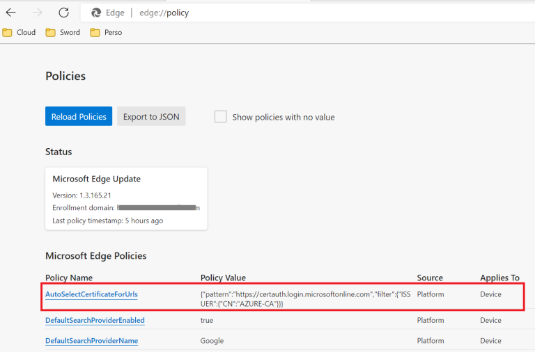 Avoid Certificate Prompt For Azure Active Directory Certificate Based Authentication Cba