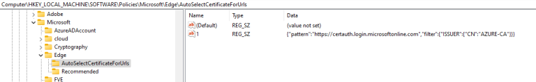 Avoid Certificate Prompt For Azure Active Directory Certificate Based Authentication Cba